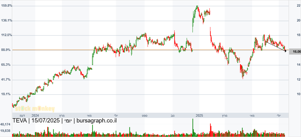 מערכת בורסה גרף Stock Monkey לניתוח טכני ומידע משוק ההון
